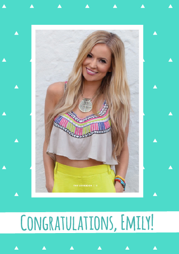 Congrats, Emily! | Open Me